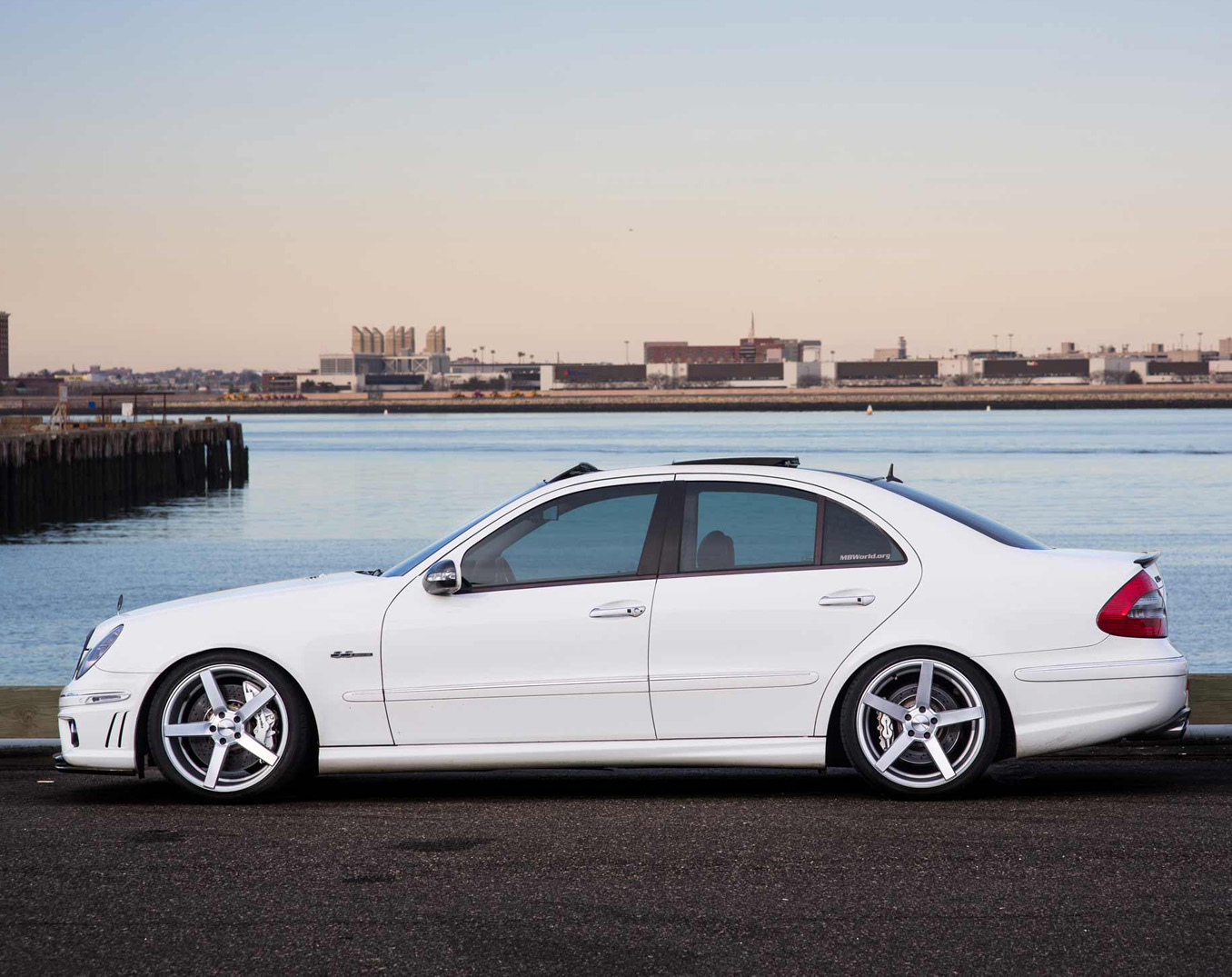 MERCEDES E55 AMG VOSSEN VVS-CV3 MATTE SILVER MACHINED