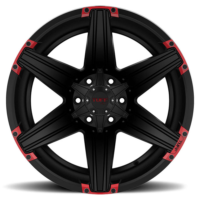 TUFF T12 SATIN BLACK RED
