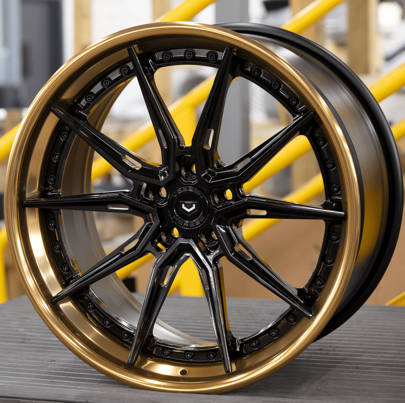 VOSSEN FORGED EVO-2R 3-PIECE GLOSS BLACK AND BRICKELL BRONZE