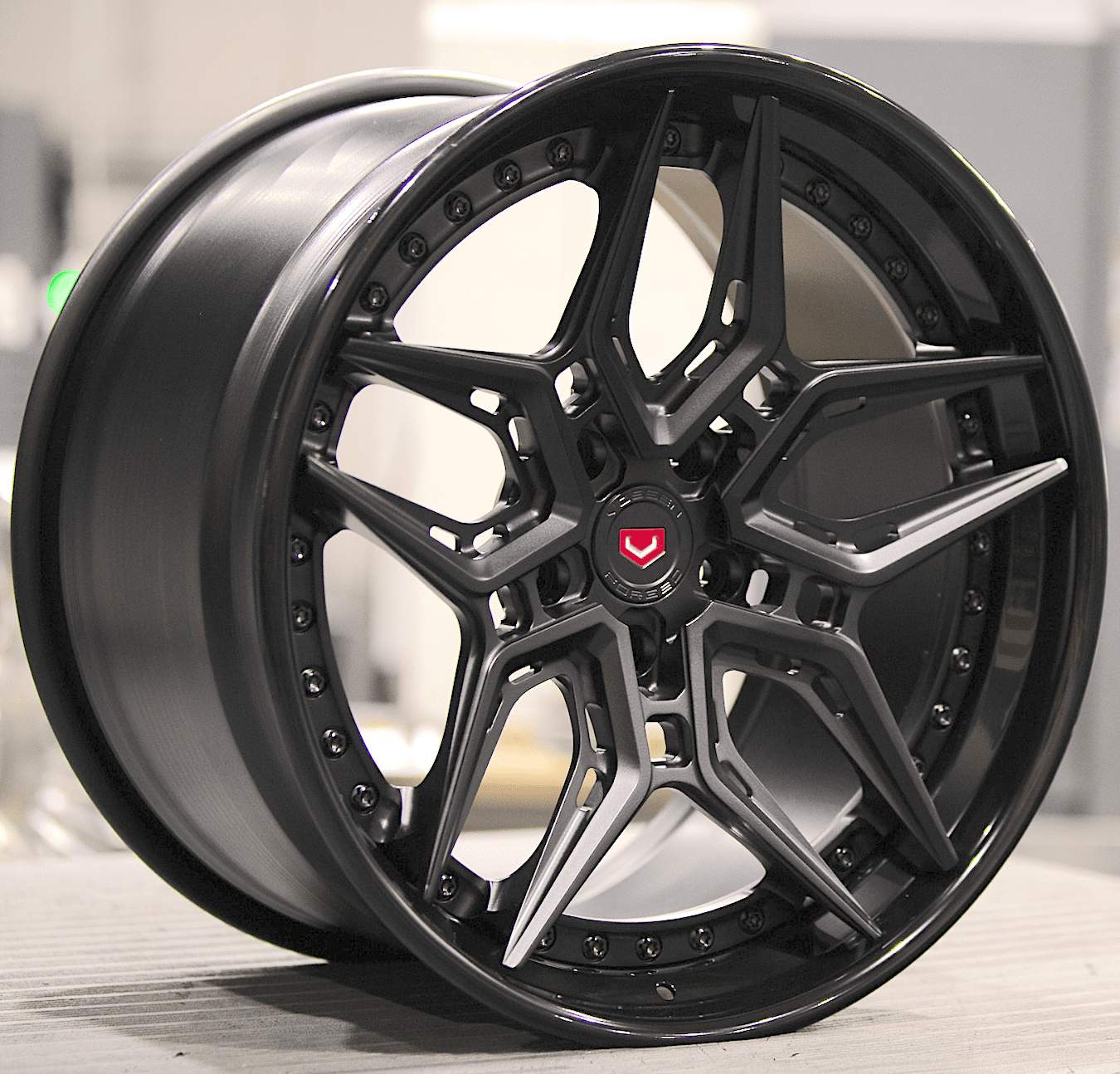 VOSSEN FORGED EVO-4R 3-PIECE SATIN BLACK AND GLOSS BLACK