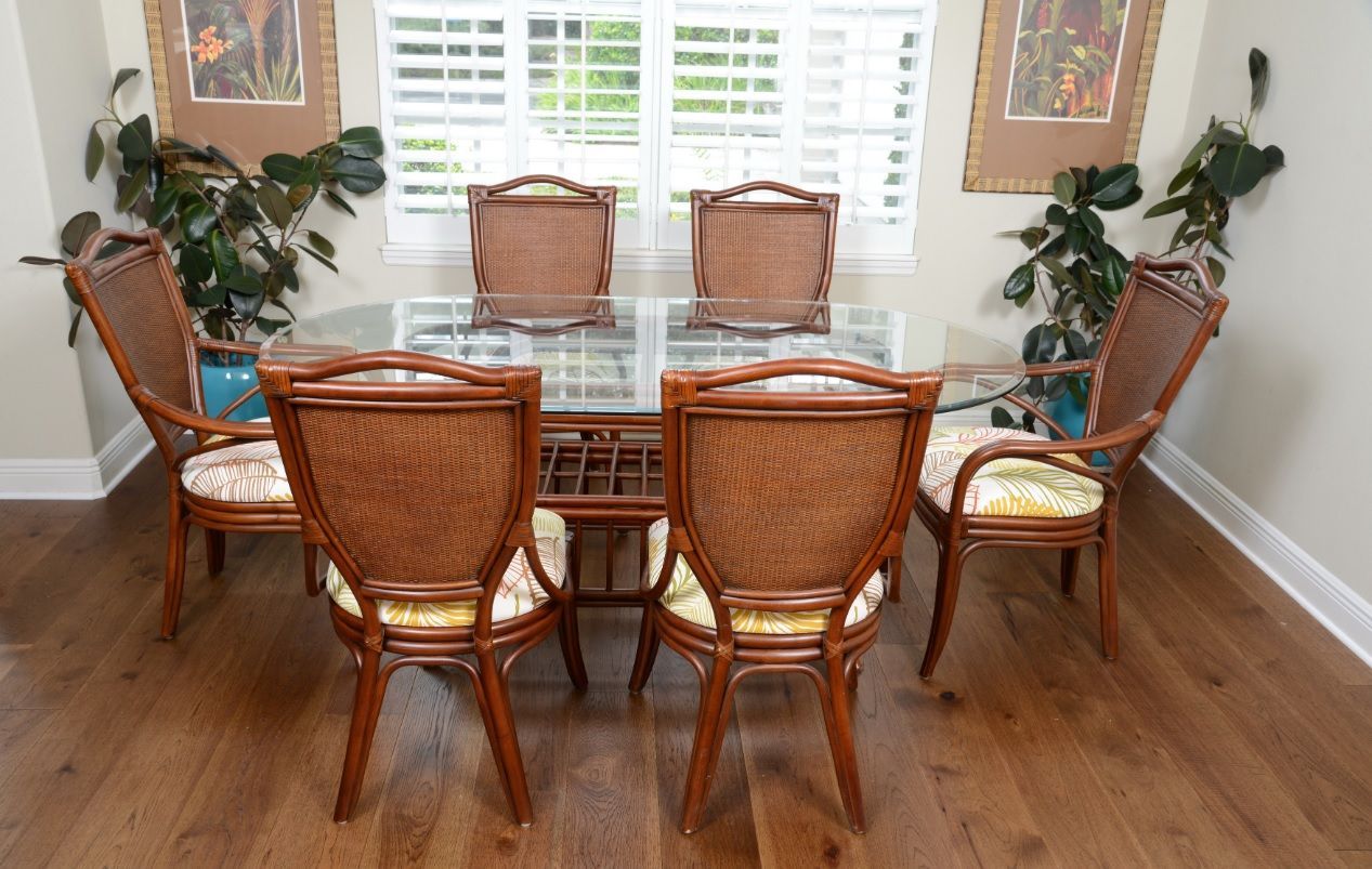 Alpha Oval Rattan Dining Set Of 7