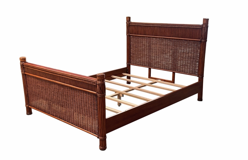 Wicker Rattan Queen Bed at Clara Moran blog