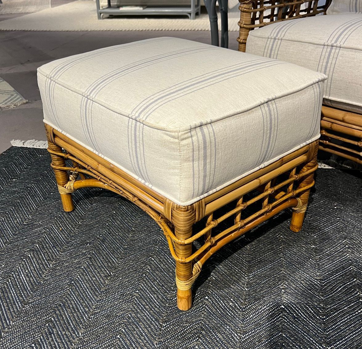 Braxton Culler Birdgehampton Rattan Ottoman