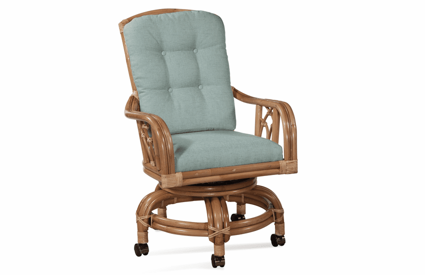 Braxton Culler Edgewater Rattan Tilt Swivel Castered Dining Set Of 5...