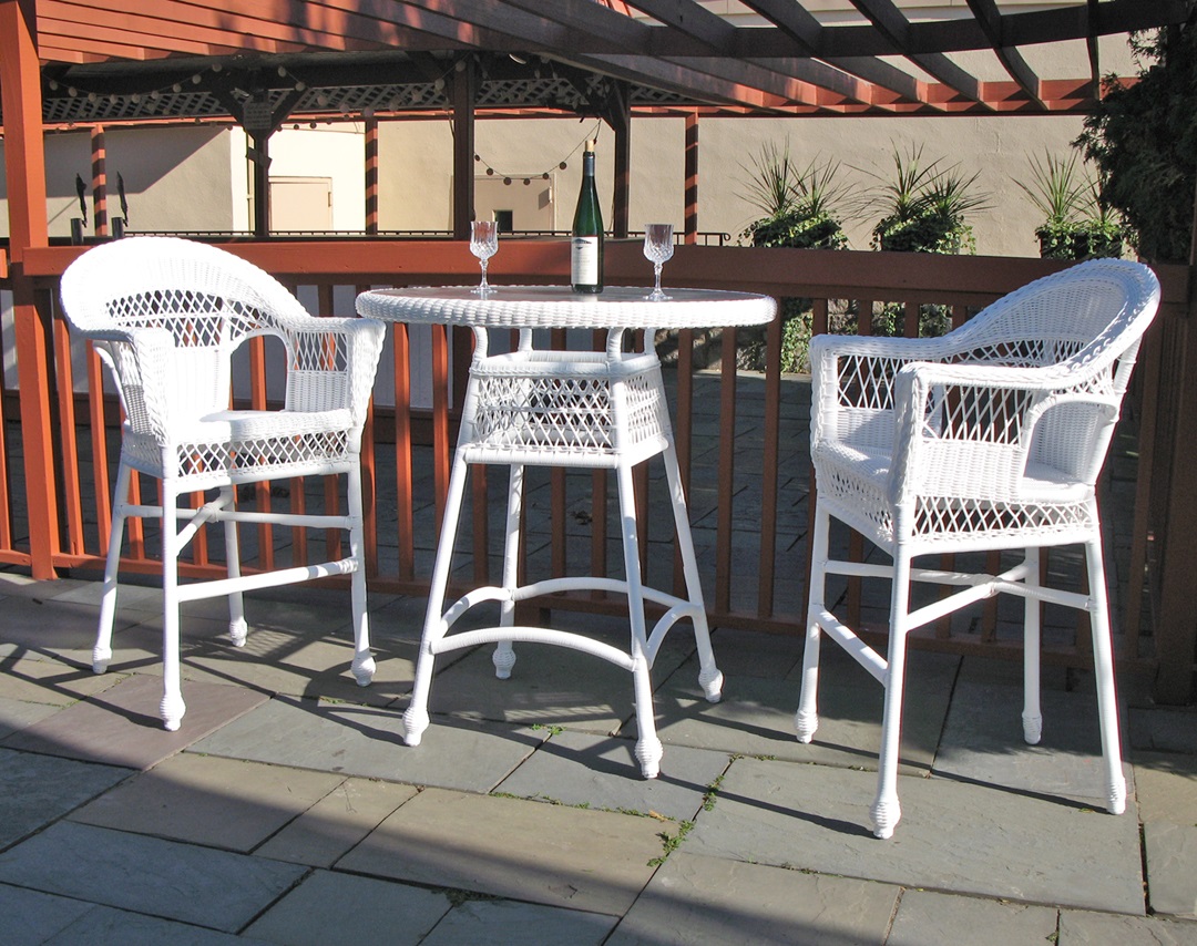 Cape cod outdoor Wicker Bar set of 3 - Natural only