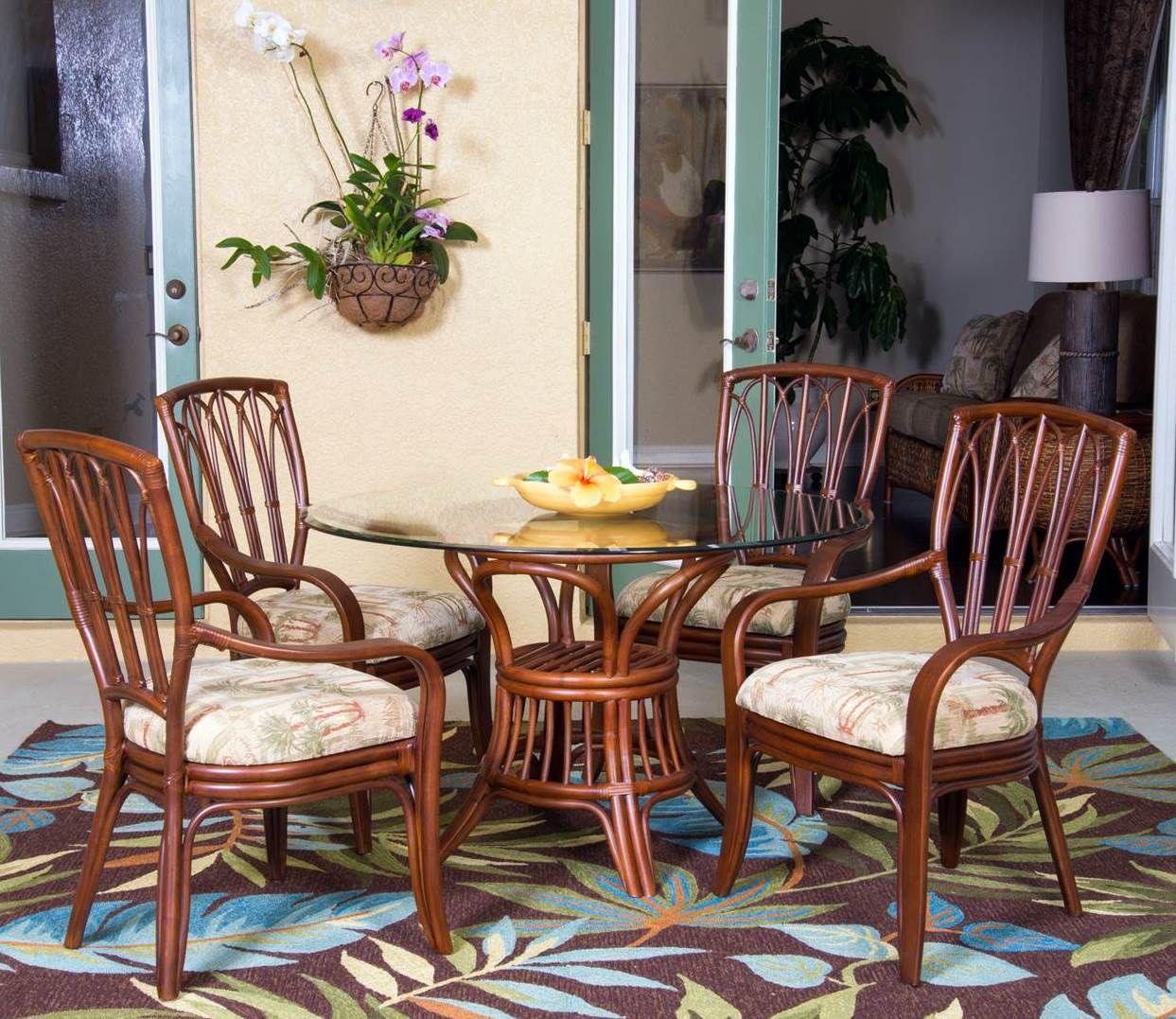 Capri Rattan Arm Chair Dining Set