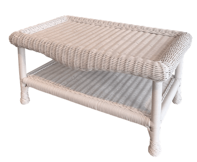 Wicker Dining Set in White