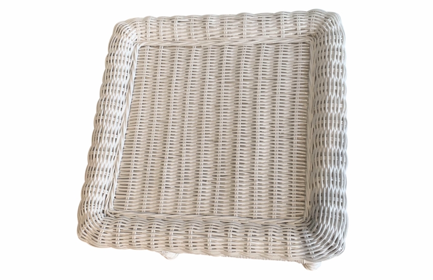 Diamond Wicker End Table