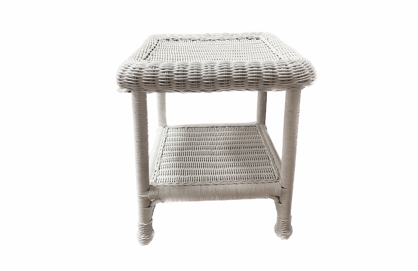 Diamond Wicker End Table