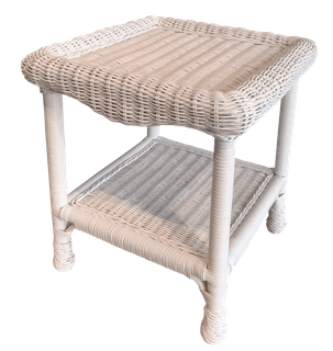 Wicker Dining Set in White