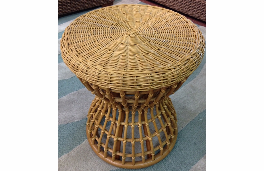 Hourglass Wicker Stool