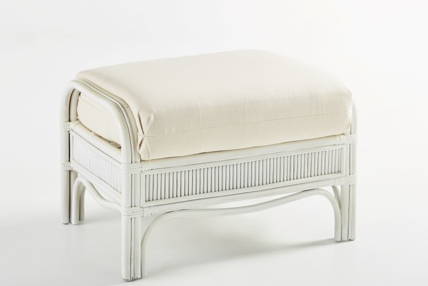 Nantucket Rattan Ottoman