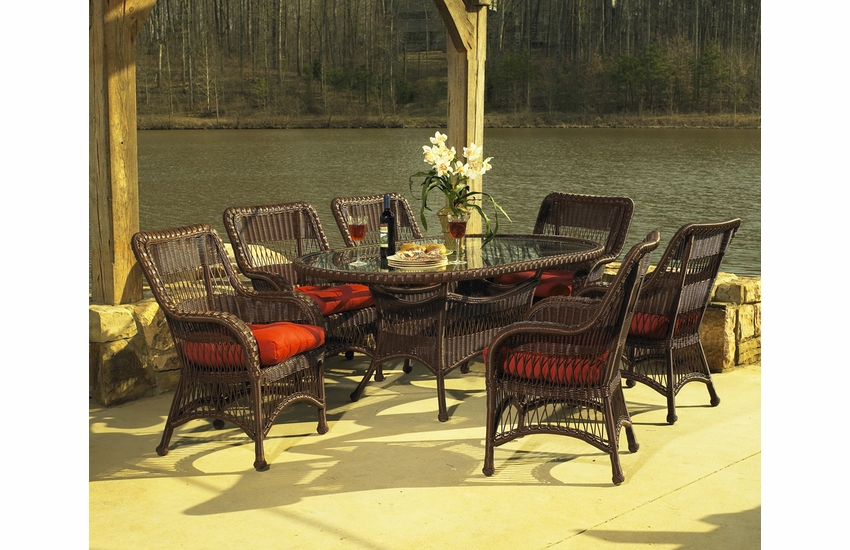 Outdoor Wicker Dining Set of 7 - Princeton | Wicker Paradise