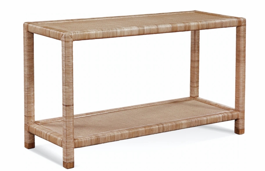 Pine Isle Wicker Console Table