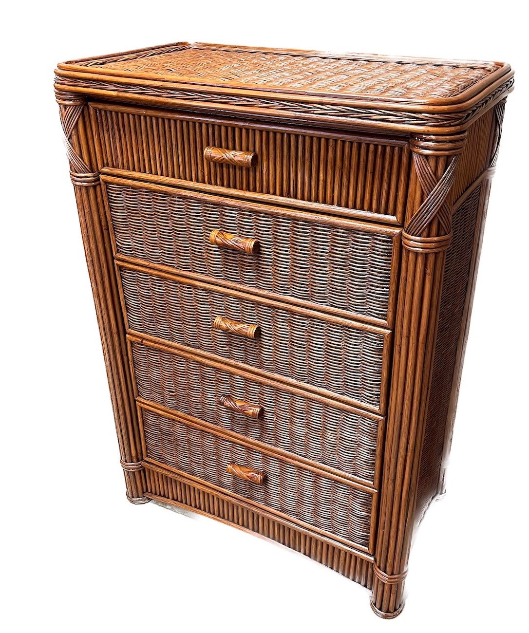 5 Drawer Rattan Chest | Wicker Paradise