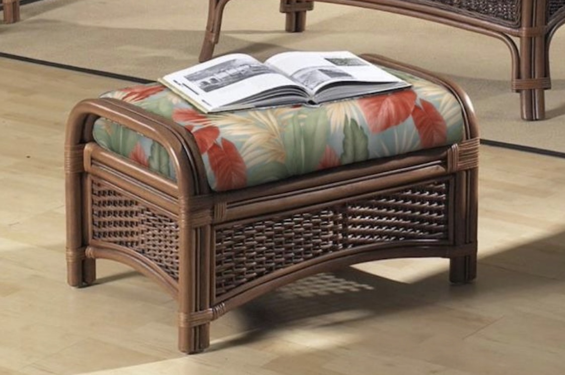 Rattan Ottoman - Tigre Bay | Wicker Paradise