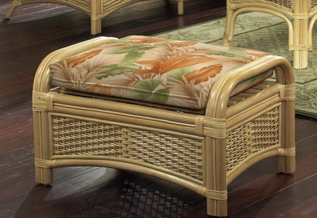 Rattan Ottoman - Tropical Breeze