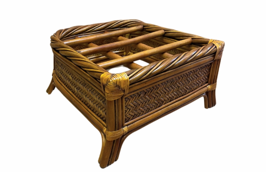 Santorini Rattan Ottoman