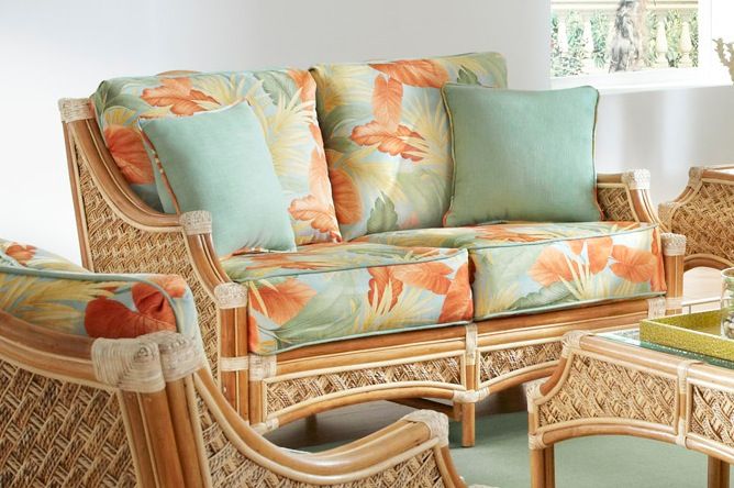 Seagrass Rattan Loveseat - Doral