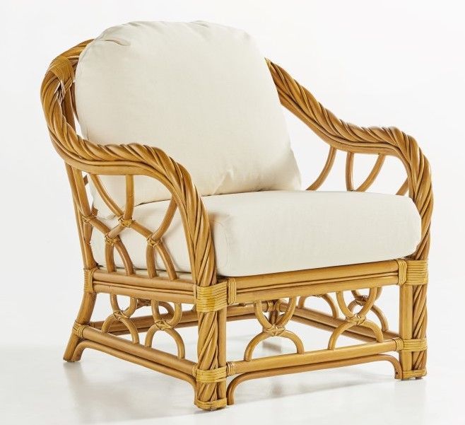 South Seas Rattan New Twist Lounge Chair Replacement Cushions