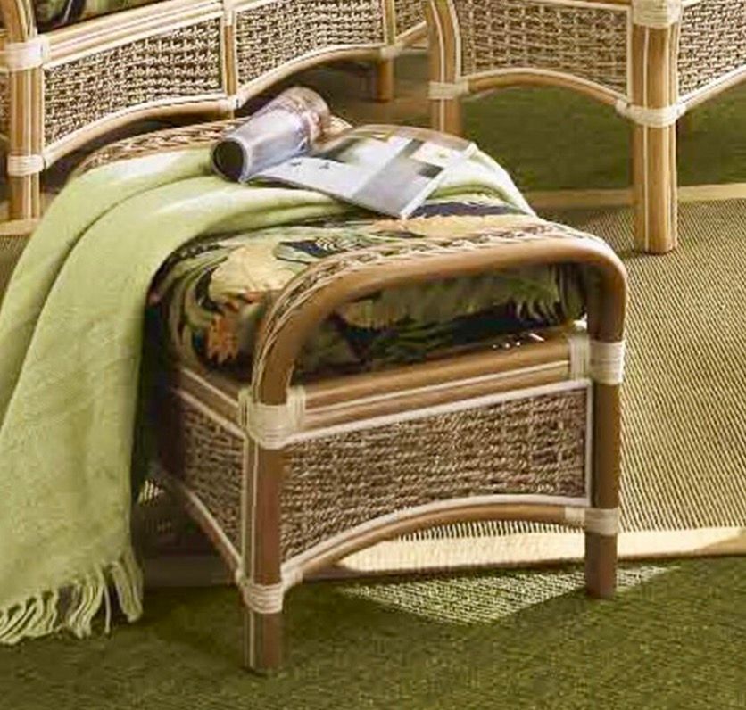 Spice Islands Islander Rattan Ottoman (Perfect For Smaller Areas)