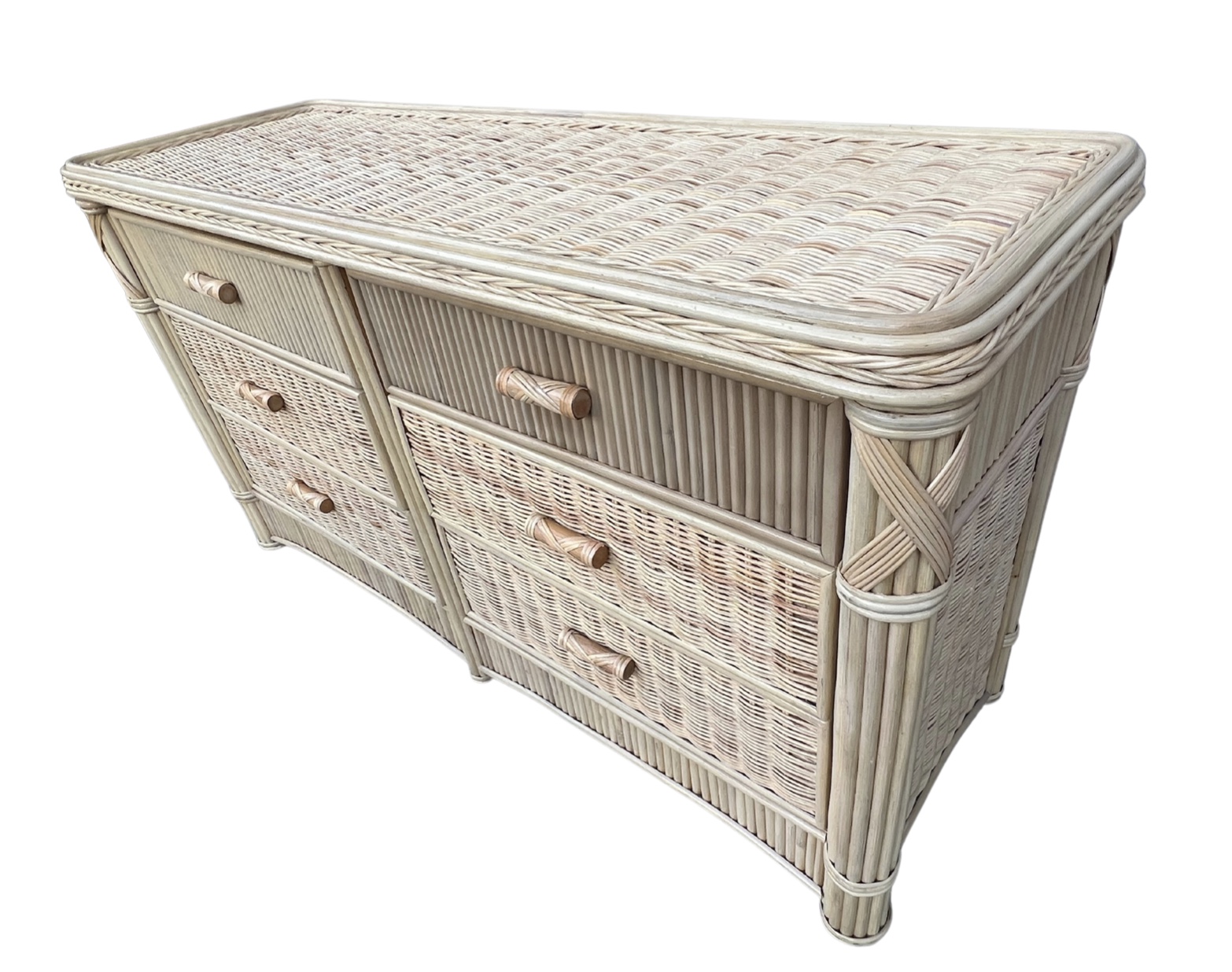 St. Thomas Rattan 6 Drawer Dresser