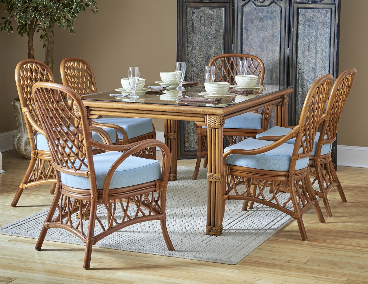 Tahiti Rattan Dining Set of 7