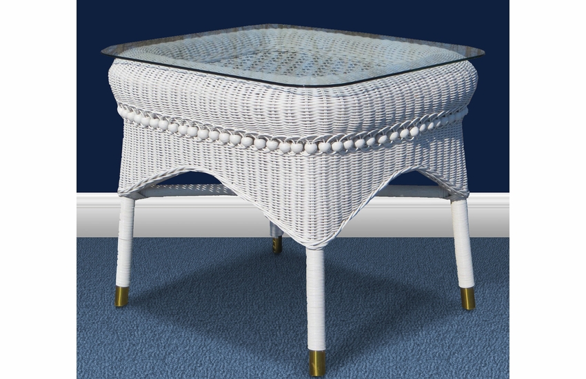 Victorian Wicker End Table | Wicker Paradise