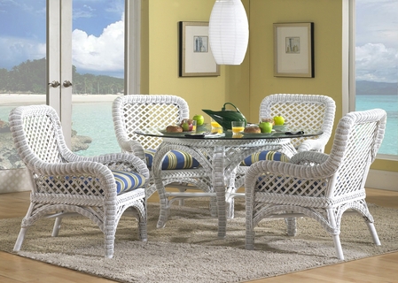 White Wicker Coffee Table - Lanai | Wicker Paradise