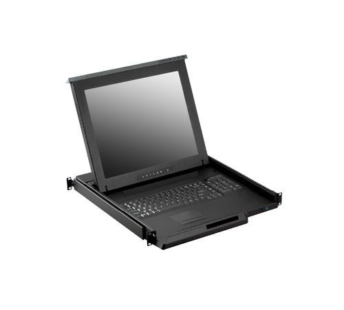 1U 17" LCD Keyboard KVM drawer, Combo Single Console, G keyboard w ...