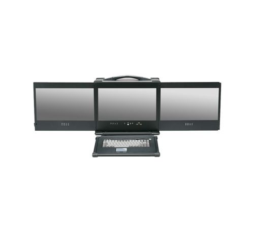 BareBone Chassis Enclosure with 3 Screens Built-in 3x 17.3" LCD Display ...