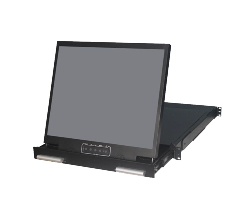 Rack Mount Flip-up Display Drawer 19" 1280x1024 VGA, DVI-D, Audio Input ...