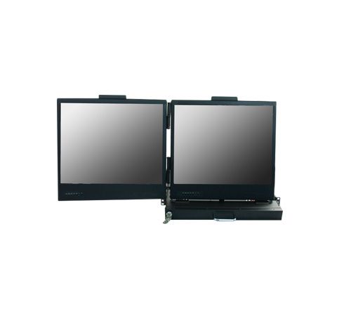 Dual 19" 1280x1024 (SXGA) LED Backlit LCD Hydra Multi-Head Pivot ...