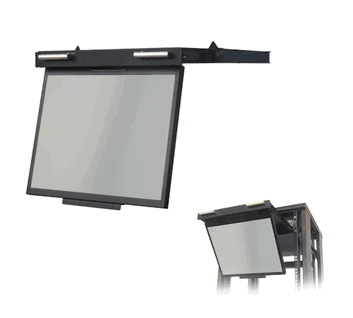 19" Rack Mount Flip-down Display Drawer 1280x1024 VGA, DVI-D, Audio ...