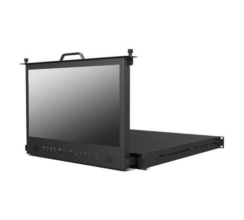 1U 17.3" Full HD pull-out Rack monitor with waveform, vector, 3G-SDI ...