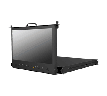 1U 17.3" Full HD pull-out Rack monitor with waveform, vector, 3G-SDI ...