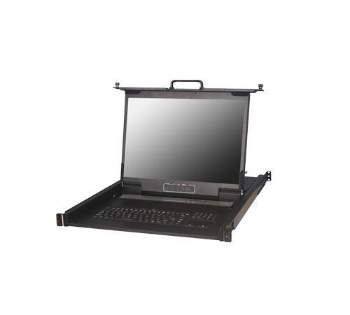 1U 17.3" Rackmount Rugged LCD Keyboard drawer 1920 x1080, Support up to ...