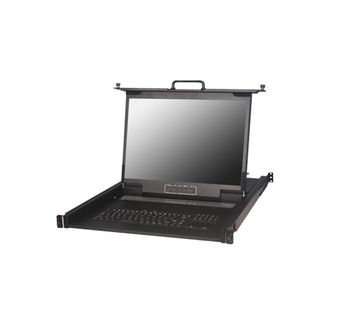 1U 17.3" Rackmount Rugged LCD Keyboard drawer 1920 x1080, Support up to ...