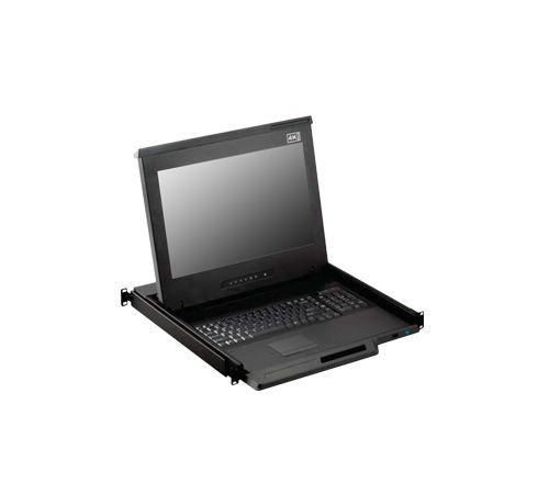 1U Rackmount 17.3" TFT LCD Monitor w/ notebook Keyboard & Touch-pad ...