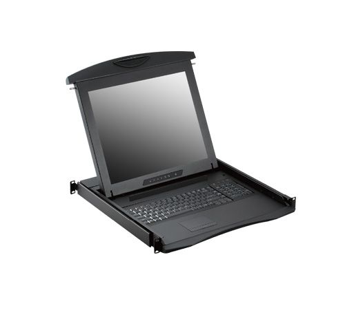 1U Rackmount 17" LCD Keyboard Drawer w/o KVM, Native Resolution ...