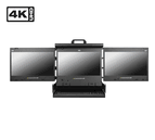 2U 4K 3840 x 2160 Dual/Triple Rackmount Keyboard LCD Monitor Console Drawer