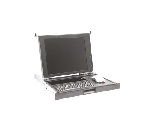 2U Rackmount Compact 19" LCD Monitor USB Keyboard and Mouse Storage. KB ...