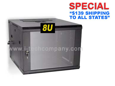 8U Swing Out Wall Mount Cabinet (Model: KH278-SWM)
