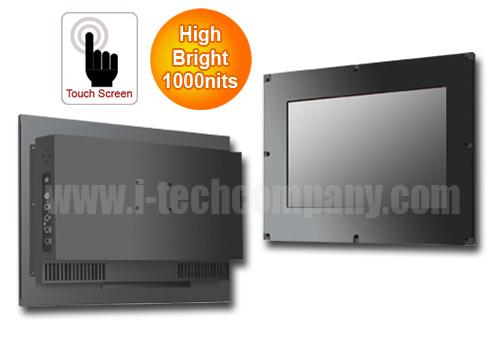 Flush Mount 24" Wide LCD monitor, 1920 x 1080, LED 1000 nits, VGA ...