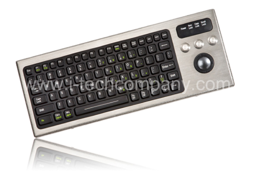 Industrial Keyboard with Integrated Trackball