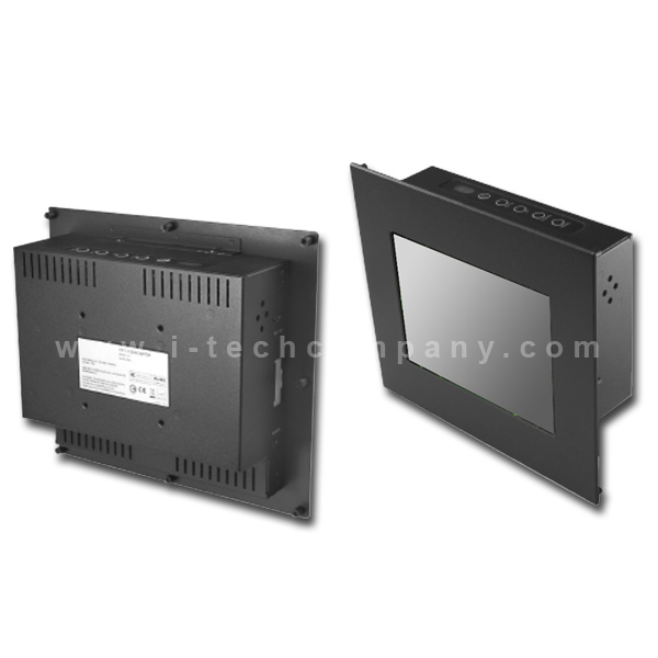IP66 Military Grade Rugged Panel Mount, 6.5" LCD monitor, 640x480, LED ...