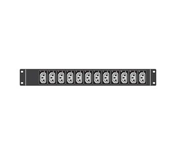 Single Phase Basic PDU - Horizontal 1U, Outlet : IEC C13 x 12, 208V / 20A, w/o MCB, Input ...