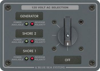 30 Amp Transfer Switch Blue Sea AC Rotary Switch Panel - 2 Position ...