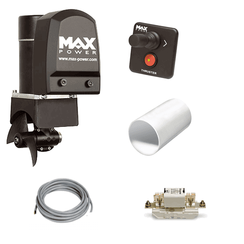 Max Power CT35 Electric 2.7kw/3.6HP 125mm Bow Thruster Package with 25m ...
