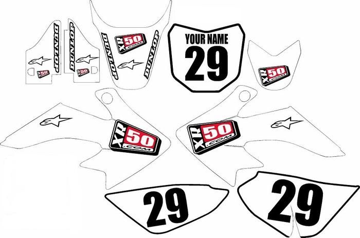 Suzuki DRZ 70 Graphics Kit (White) Clean Series by FastTimes